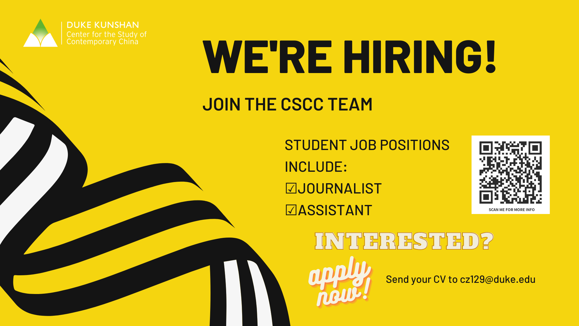 CSCC Student Worker Team Recruitment - CSCC | Duke Kunshan University